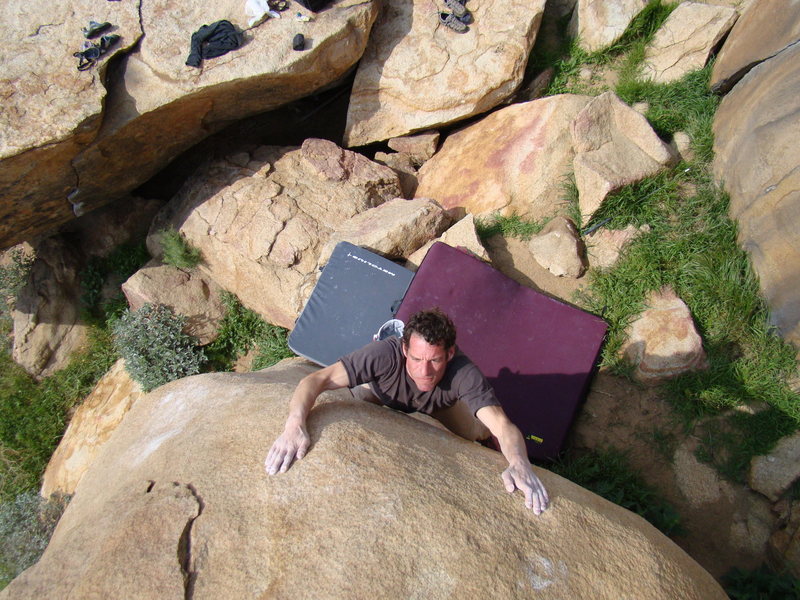 Climbing in Pink Boulder, Inland Empire