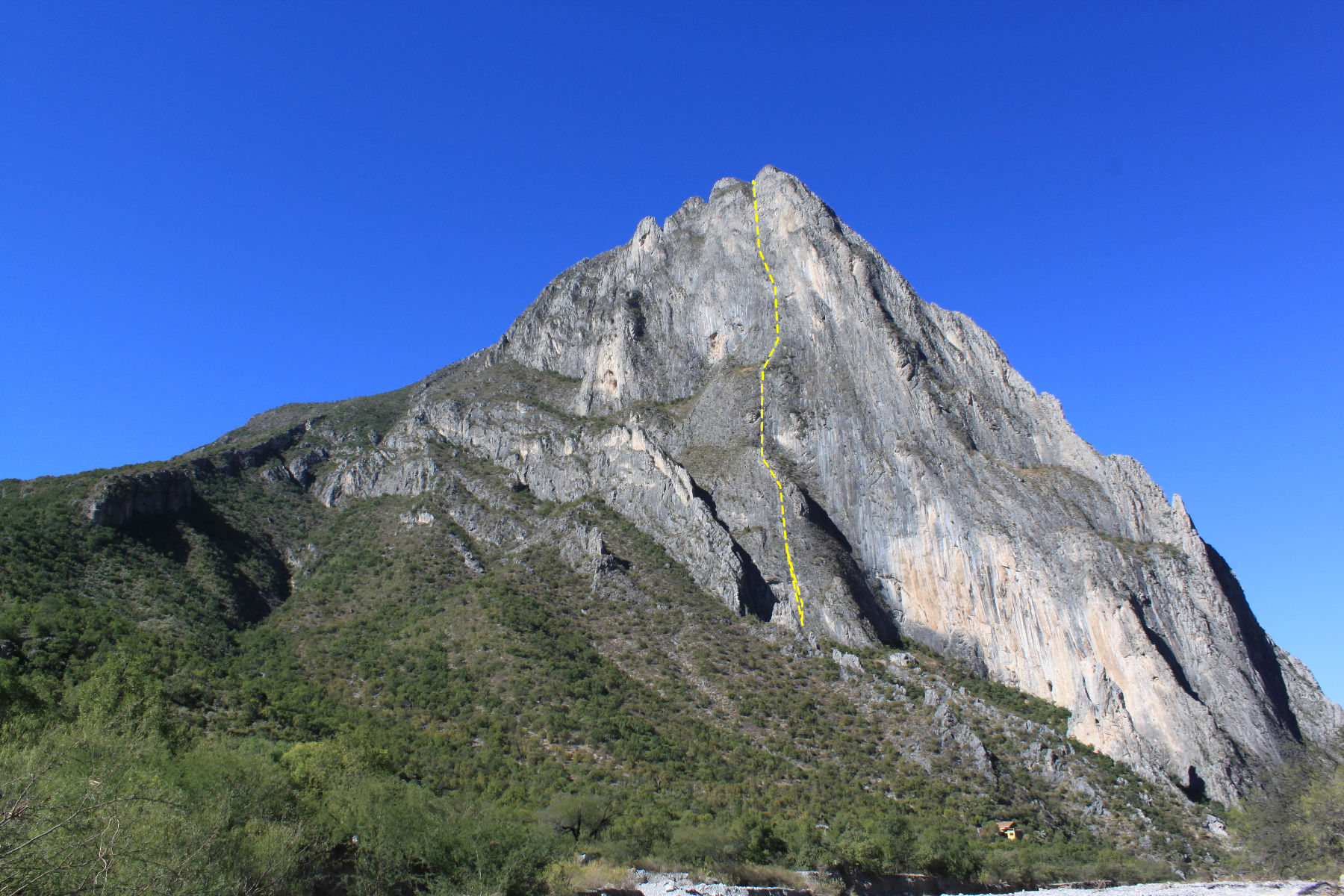 Time Wave Zero taken from the back of the Potrero. Follow the yellow ...