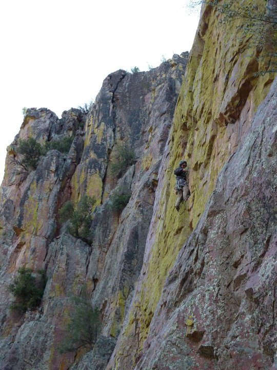 Moderate trad line. Gotta love "No Hands" gear placements in an amazing ...