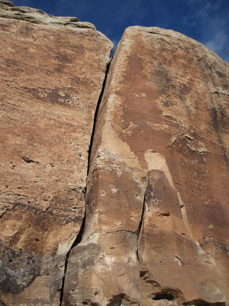 A closer look at Dihedral above Bullet Hole Rock.
