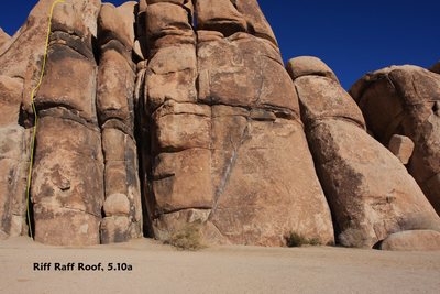 Rock Climb Riff Raff Roof, Joshua Tree National Park