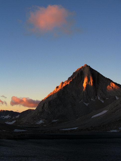Early morning light on Merriam Peak in Royce Lakes Basin.