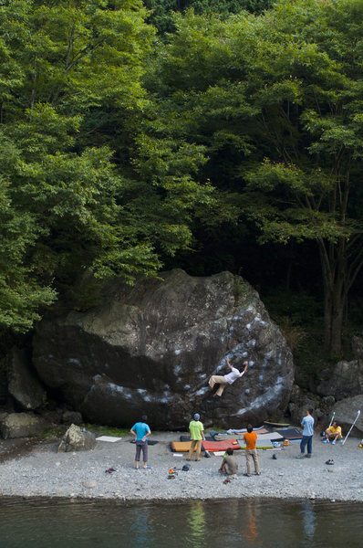 Bouldering in Mitake, Japan