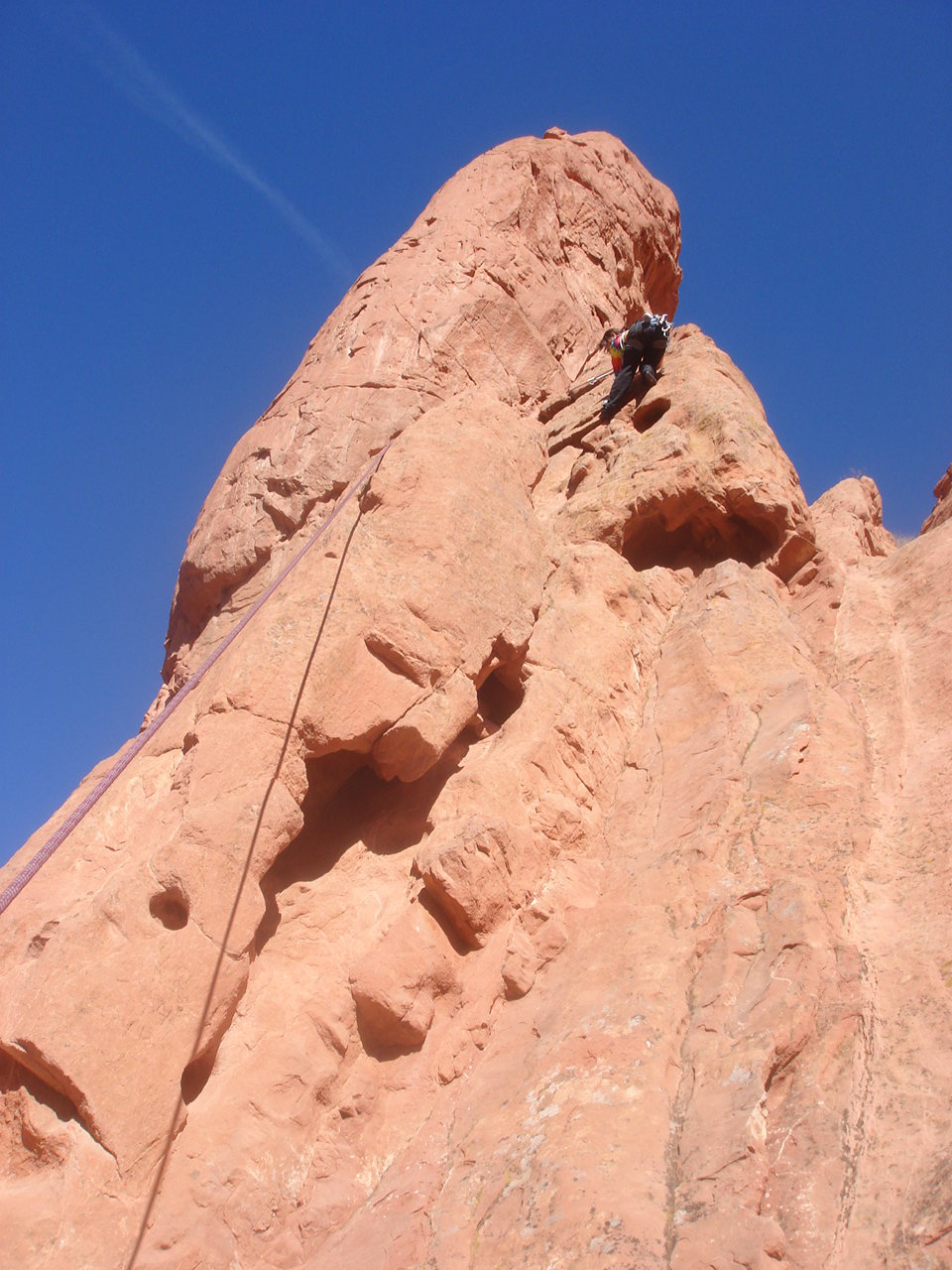 Myong on the Pillar Climb.