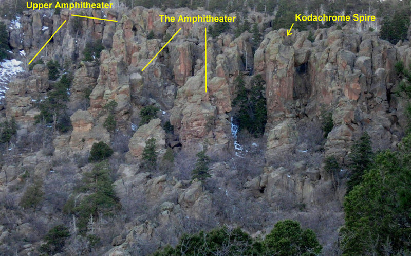 Climbing in Upper Amphitheater, Northern Arizona