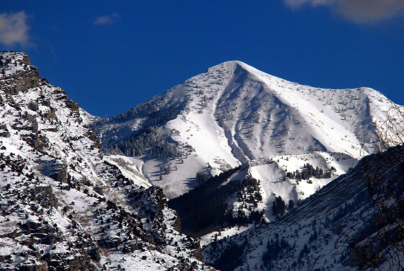 Climbing in Provo Peak, Wasatch Range