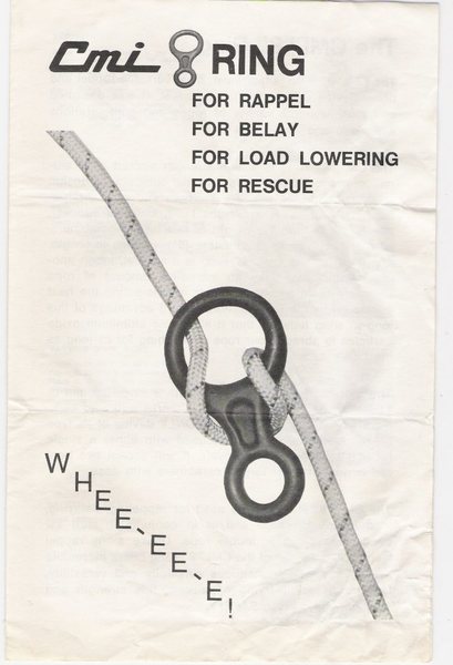 The popular CMI 'Figure 8, along with the Sticht plate, were the belay ...