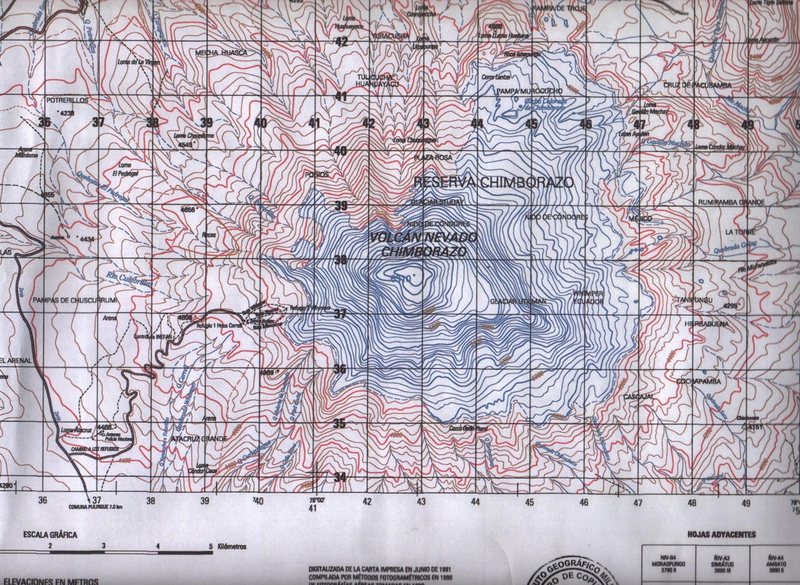Chimborazo: Published by the Instituto Geographico Militar, Quito. Map ...