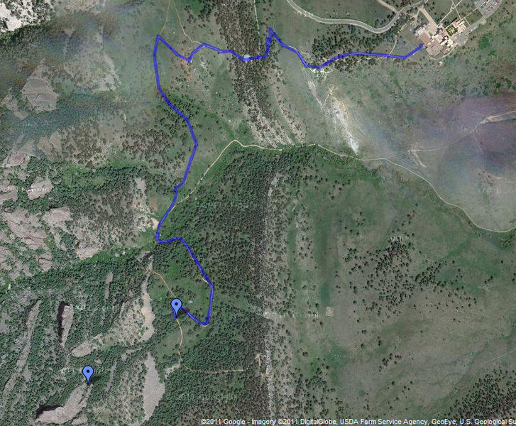 This shows the trail that you should take to get to the Seal from the ...