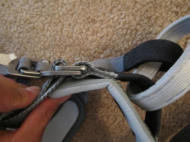 Waist leg loop/buckles of Black Diamond harness
