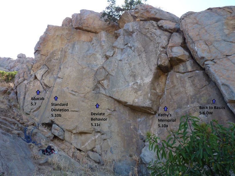 Rock Climbing in Limbo Area, San Diego County