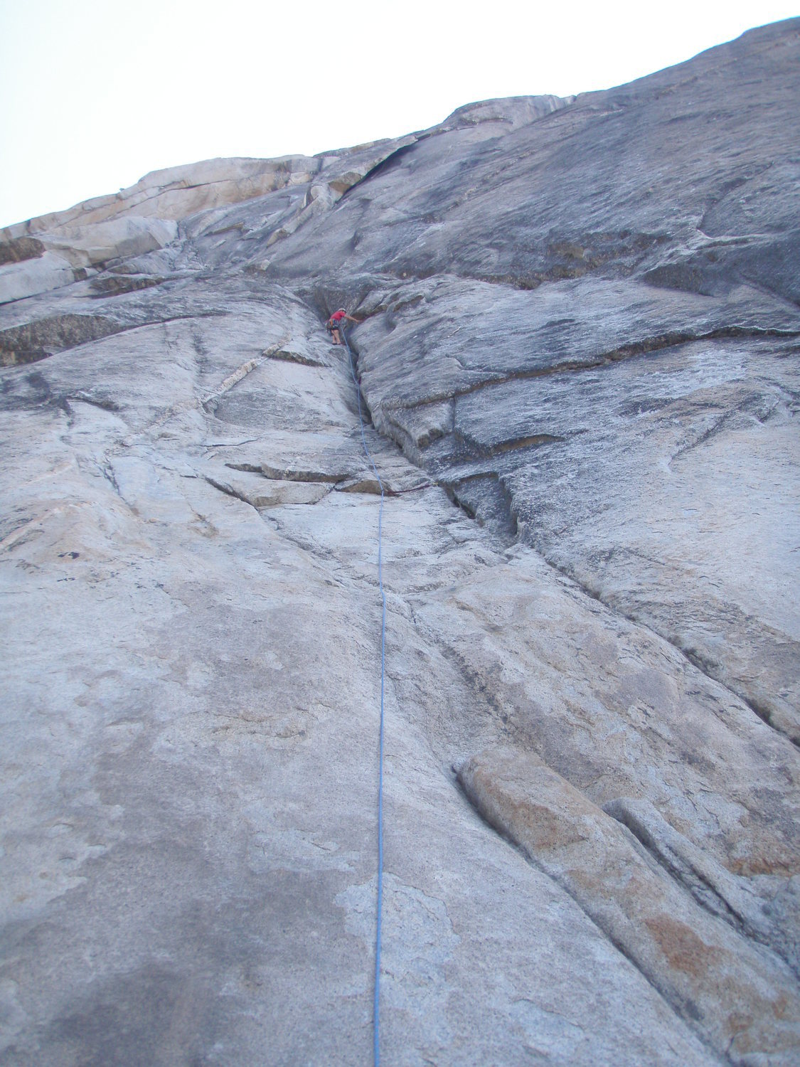 David Nimmer at the belay for pitch one.