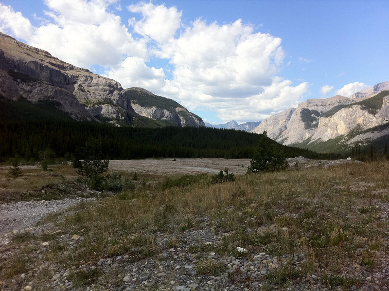 Climbing in Devil's Gap, Alberta