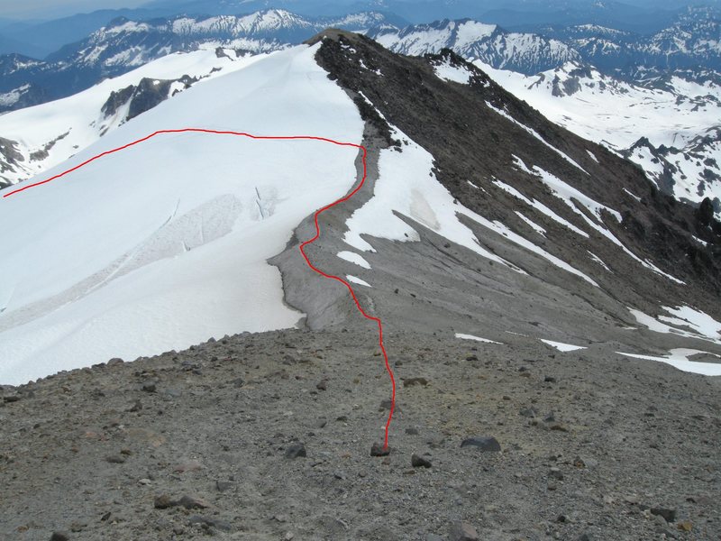 Looking back at the Gerdine Ridge, and Disappointment Peak. Photo taken ...