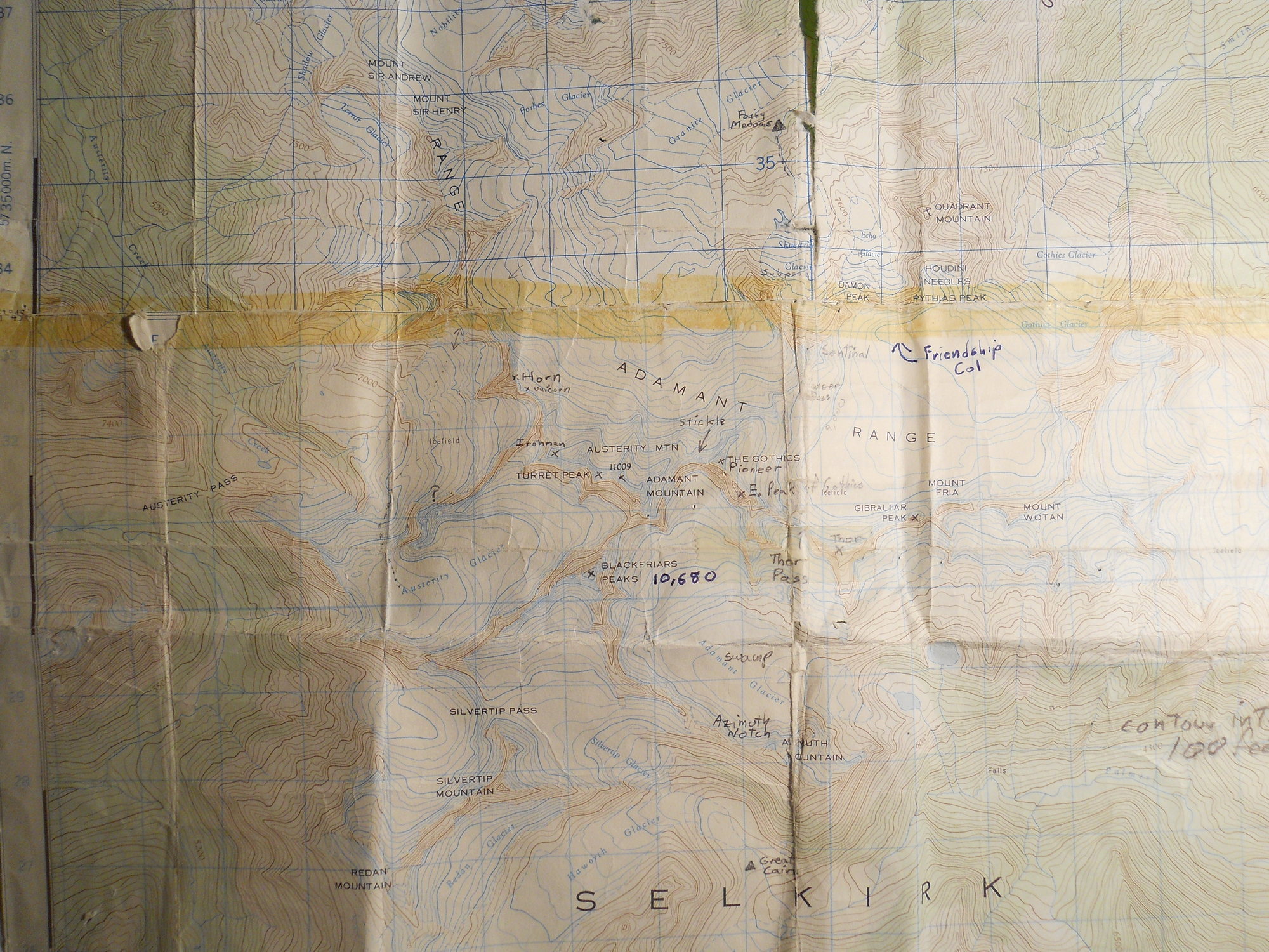 ADAMANT RANGE "Better than Nothing Map" 1 kilometer grid scale 1 ...