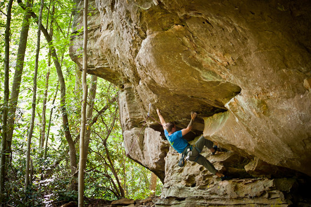 Rock Climb The Handout, Red River Gorge