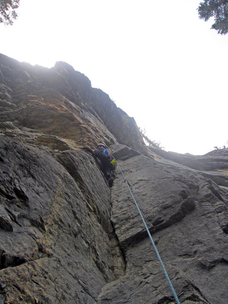 Rock Climb Green Piton, Alberta