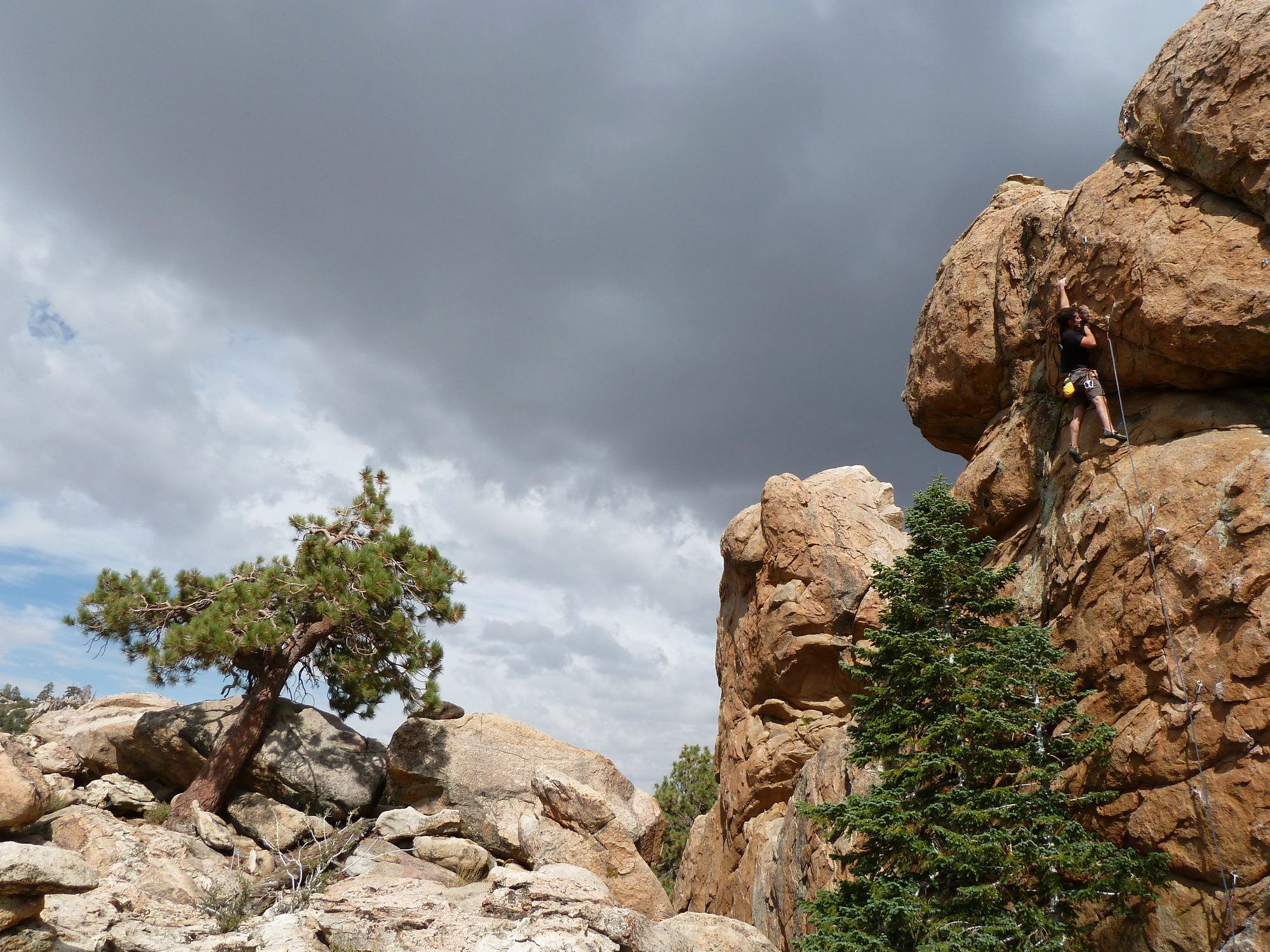 Reach for the Sky (5.10b), Holcomb Valley Pinnacles