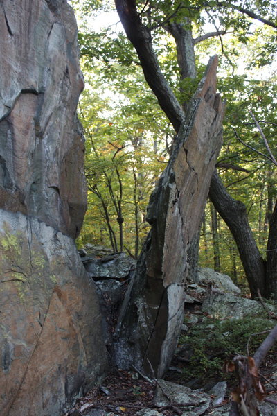Climbing in Paper Thin Boulder, Central & Southern VA Region