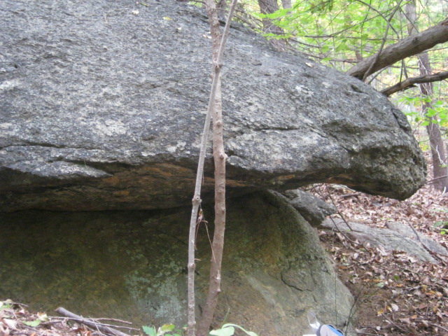 Climbing in Mantle School Boulder, Central & Southern VA Region