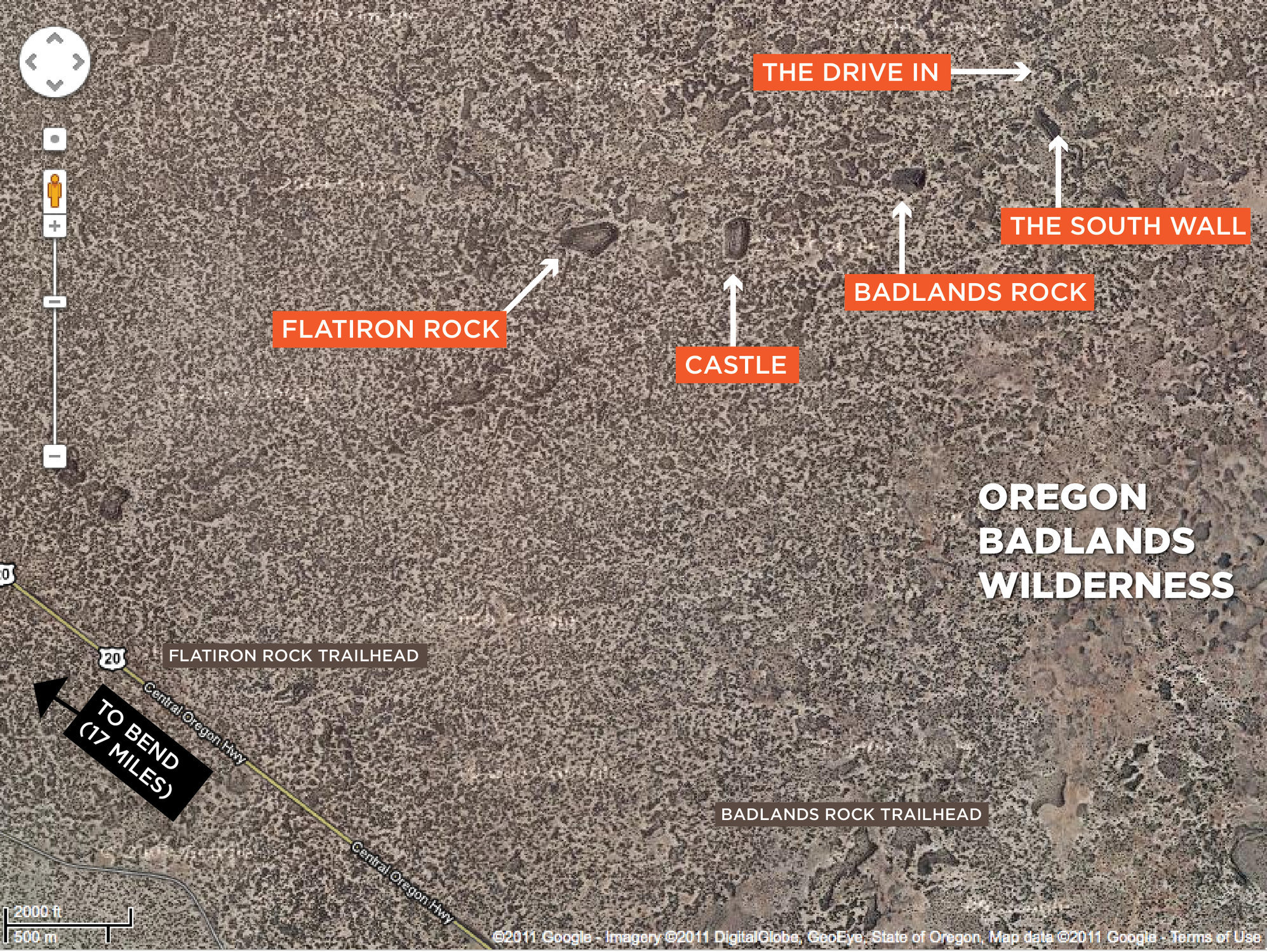 Oregon Badlands Map