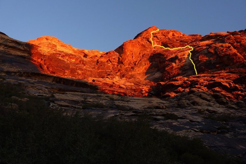 Fore-shortened view of all of the Black Orpheus route. December 2009.