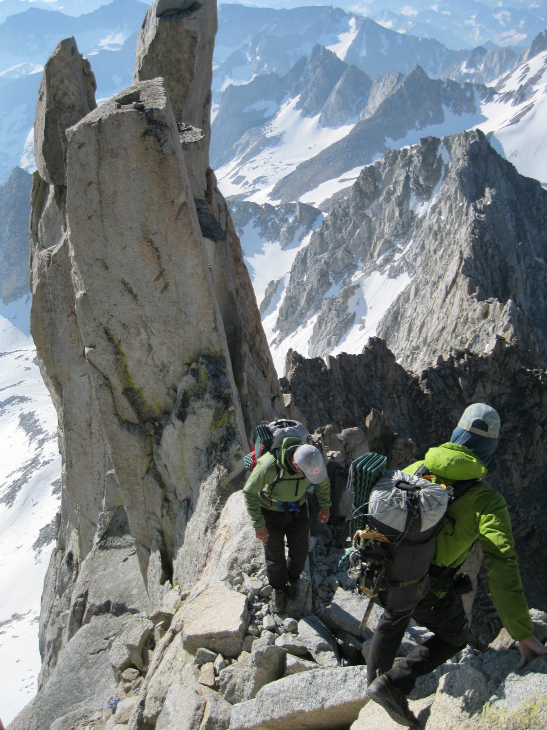 Getting ready to descend from Mt. Darwin.