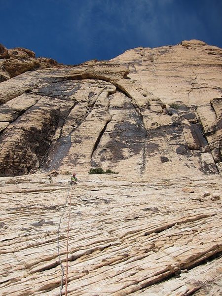 View of the slab from the 4th pitch of Johnny Vegas. Solar slab is ...