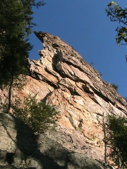 Middle Finger Wall Middle Finger (5.7) trad Crowders Mountain State ...