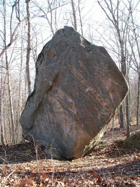 The Escoheag Boulder is 15 feet tall with routes up to V8 or so plus ...