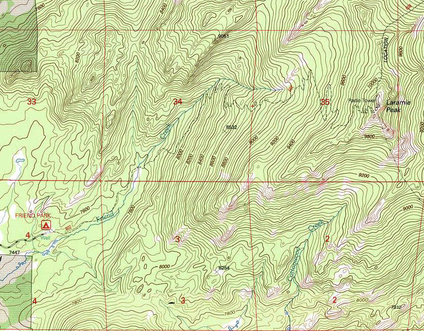 Laramie Peak Trail Map