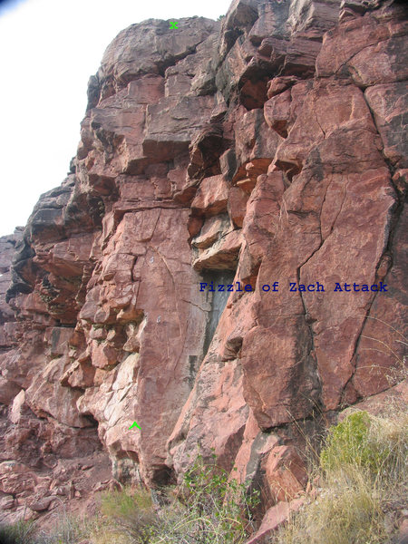 Rock Climb Fizzle of Zach Attach, Guernsey State Park
