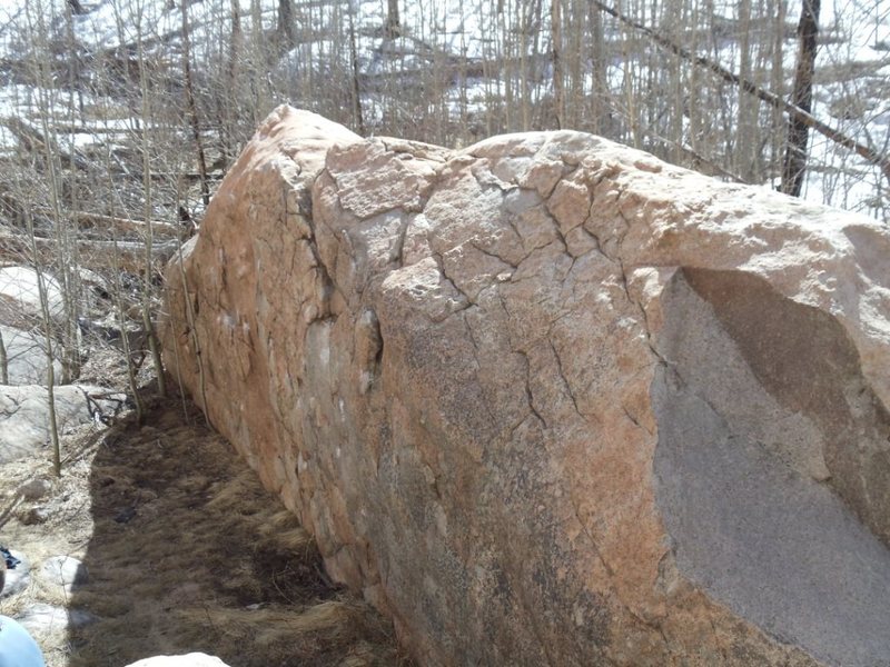 Climbing in The Great Warm-Up Boulder, South Platte