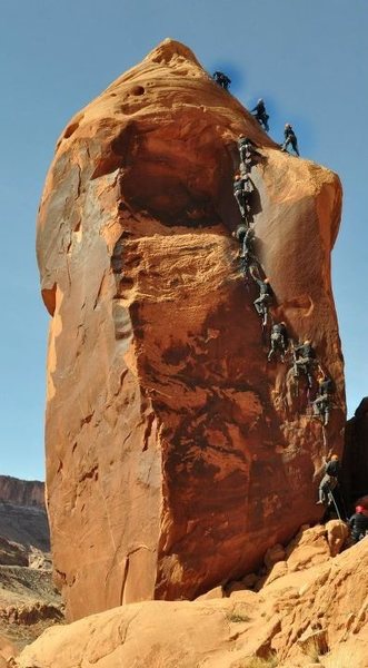 Rock Climbing in The Pickle, Southeast Utah