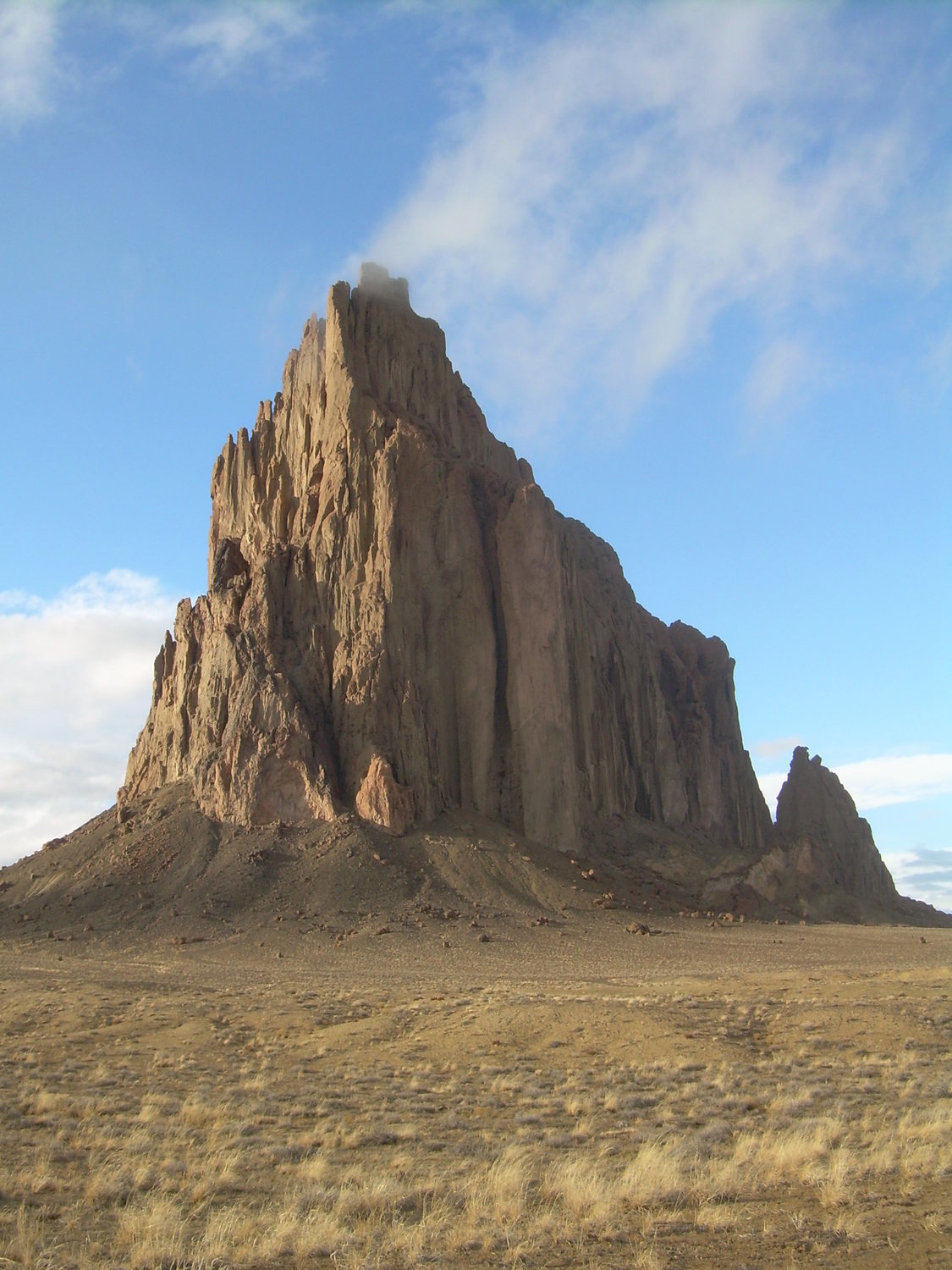 Shiprock after the storm clears