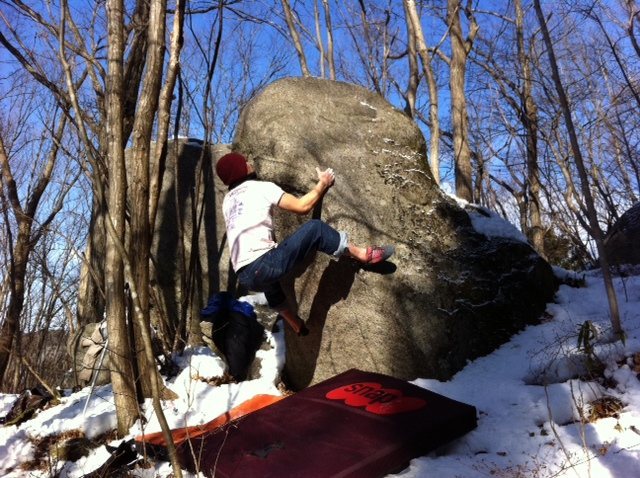 Climbing in Slapper Boulder, Japan
