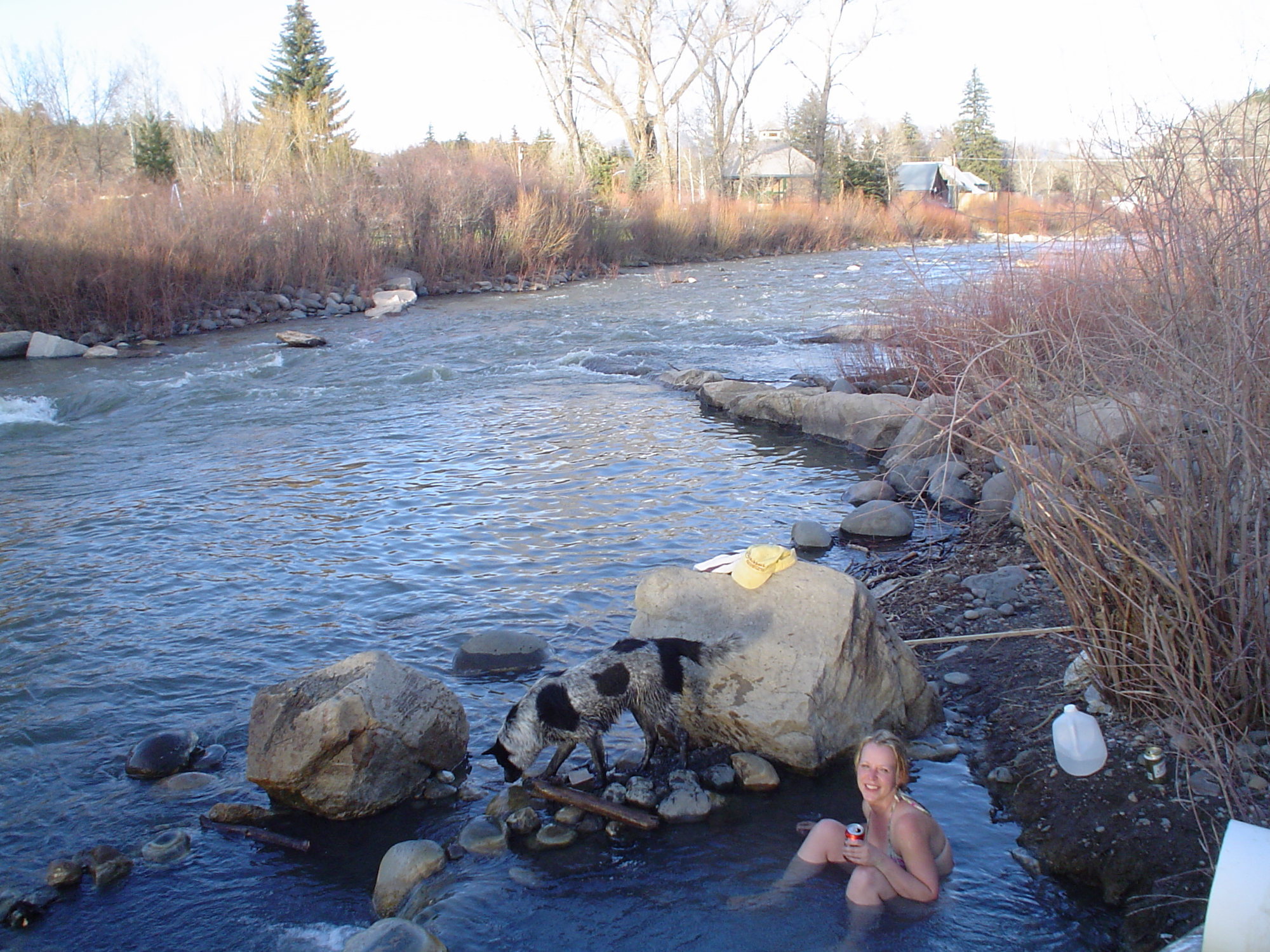 The Hippy Dip. Free riverside hot spring smack in the middle of town.