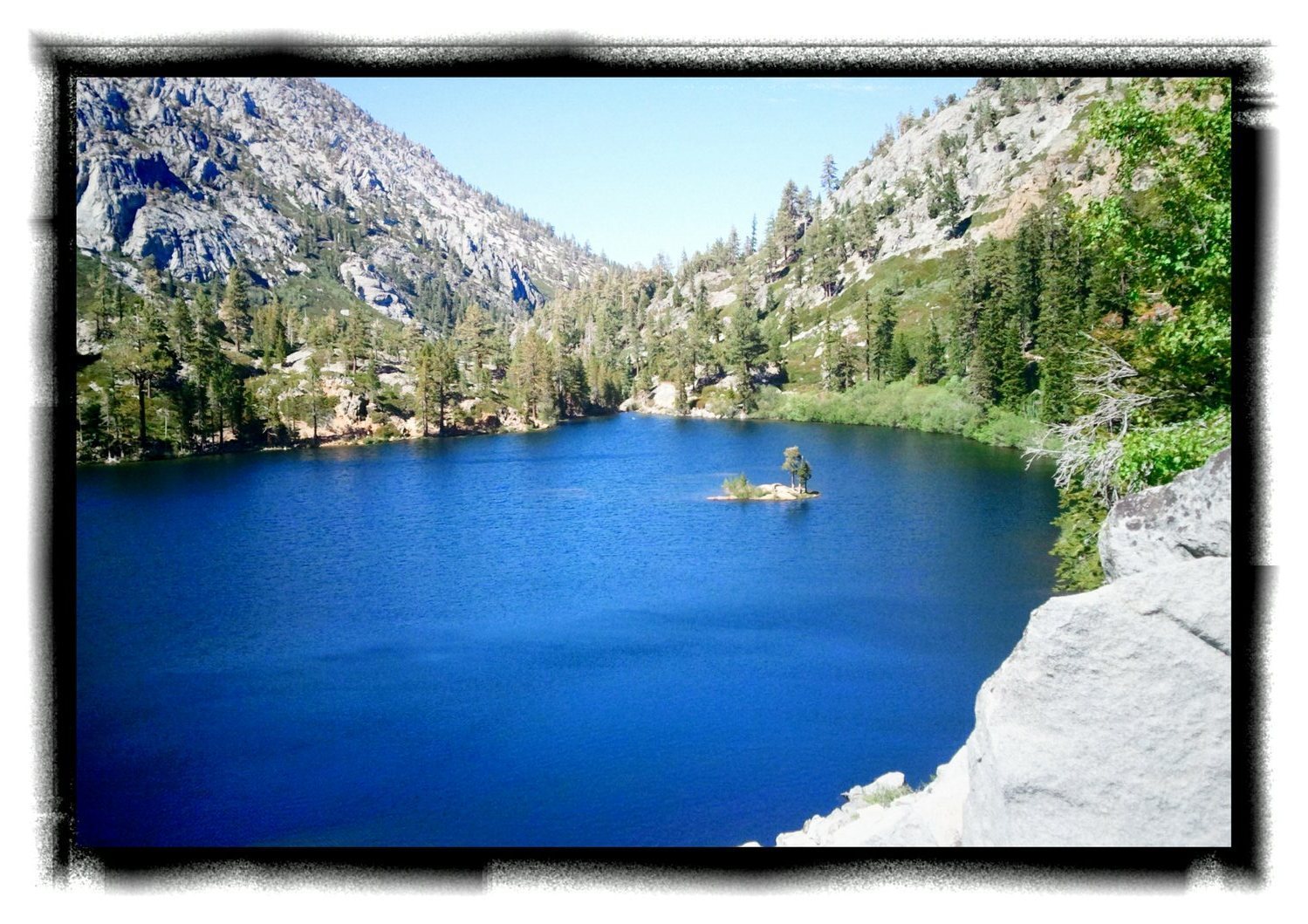Relaxing view of Eagle Lake from the cliff.