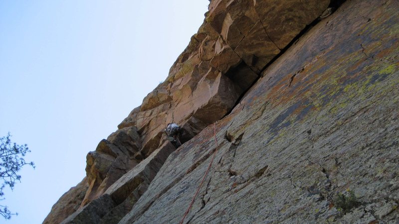 Rock Climbing in Mexican Breakfast Formation, Sandia Mountains