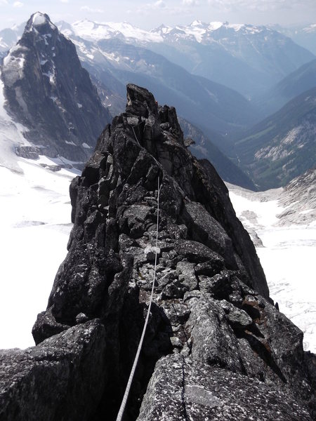 Looking back along the first section of the ridge traverse.