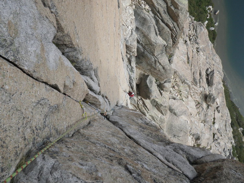 The scramble up to the climb is VERY steep 4th class. Highly recommend ...