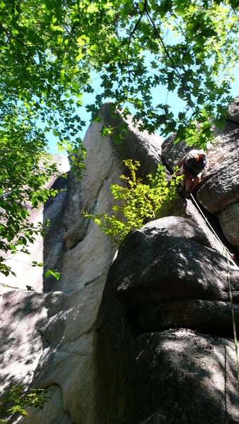 Rock Climb Layback, WM: Waterville Valley