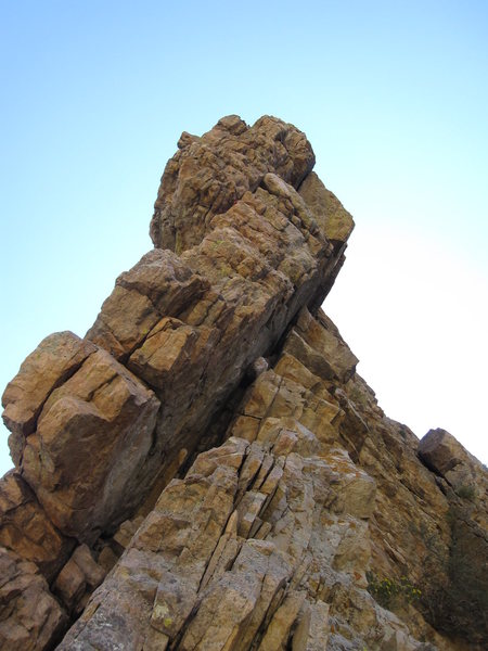 Airtime is the smaller, upper/mid crack. There's either a piton with a ...