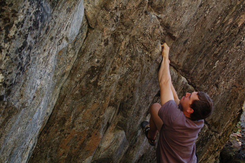 Ethan starting the traverse