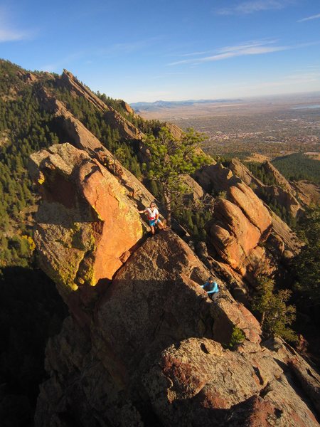 Rock Climbing in The North Ridge (of Dinosaur Mountain)., Flatirons