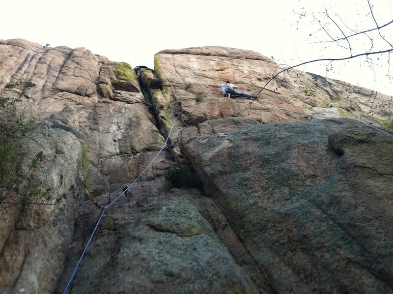 Rock Climbing in Dam Wall, Central Arizona
