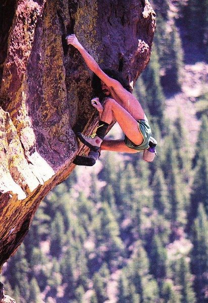 Derek Hersey soloing Vertigo (5.11b), Eldorado Canyon SP Photo by ...