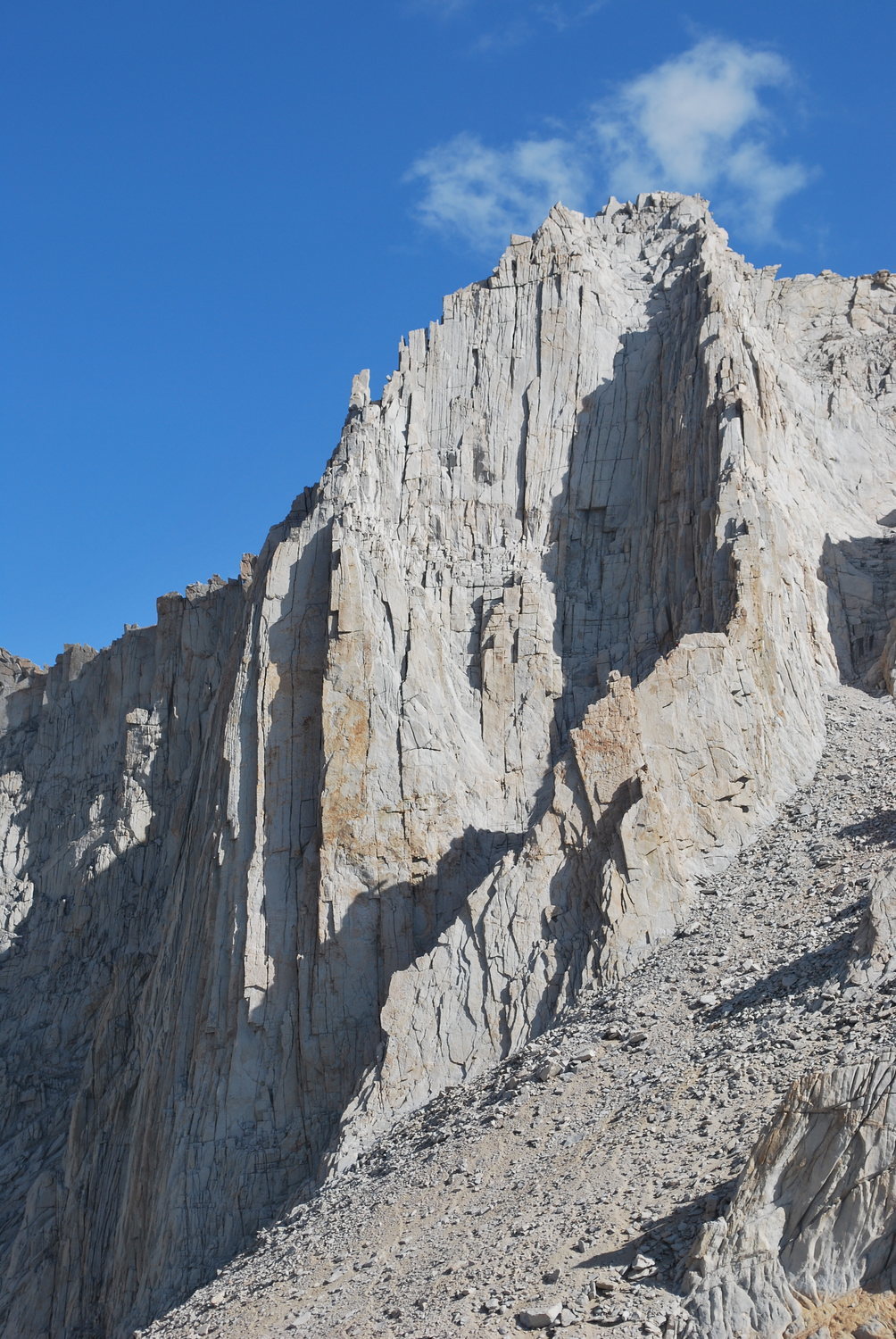 A picture of Mt Russell from the saddle near Mt Whitney. Zoom in and ...