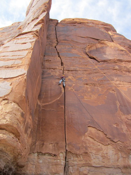Rock Climbing in Gold Bar Canyon, Southeast Utah