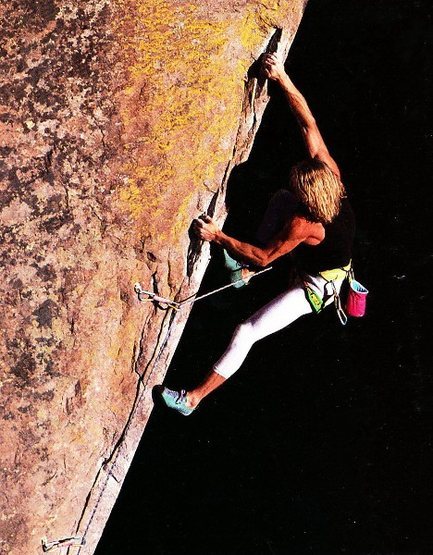 Wolfgang Schweiger on New Horizon (5.13a), Buttonrock Photo by George ...